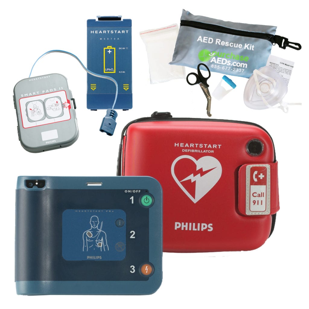 Philips HeartStart FRx AED Portable Bundle - AED One-Stop Shop